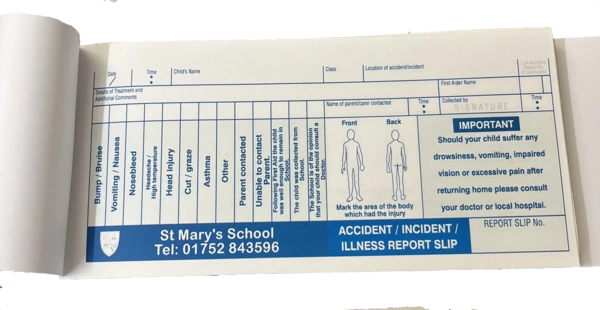 Personalised Accident Books | Record Incidents | Specialist Print